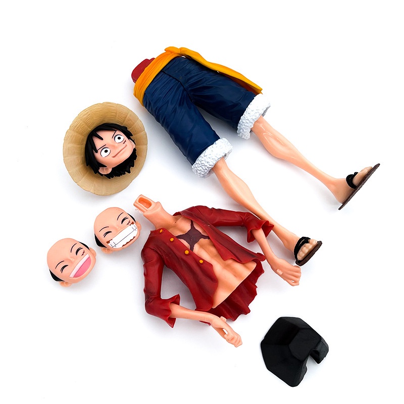 3 faces 26.5cm One Piece Smiley Luffy Super Large Group Laughing Luffy ...