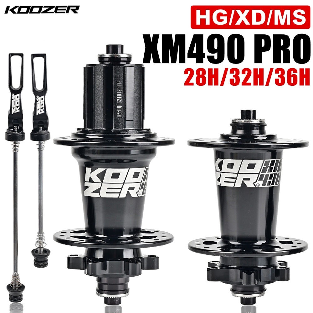 KOOZER XM490 PRO Bicycle hubs 28/32/36 Holes Qr Thru TA Steel shaft 4 ...