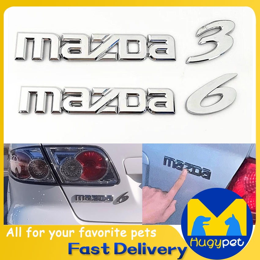 Car MAZDA Trunk Fender Sticker for MAZDA3 MAZDA6 Logo 3D Metal Chrome ...