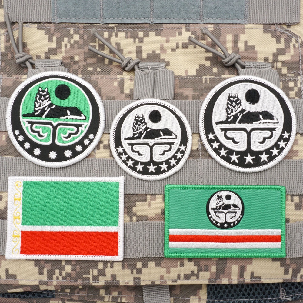 【Customized 】 Chechen Republic Flag Morale Medal 3D Embroidery Velcro ...