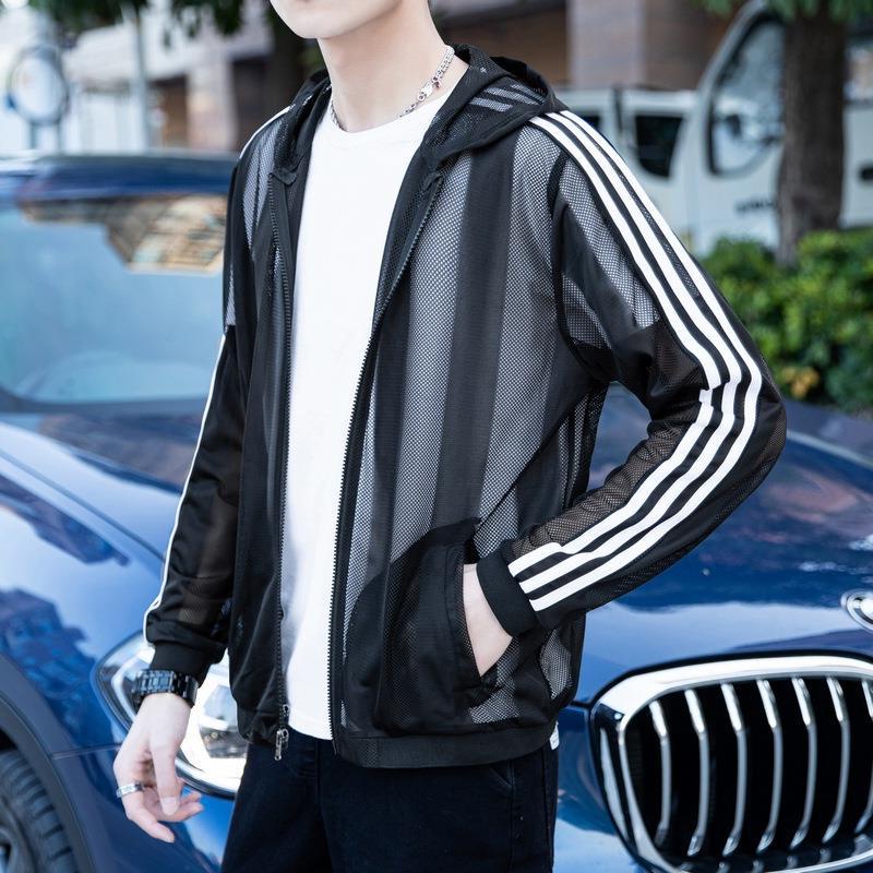Summer Men Sun Protection Clothing Men Hooded Sun Protection Jacket ...