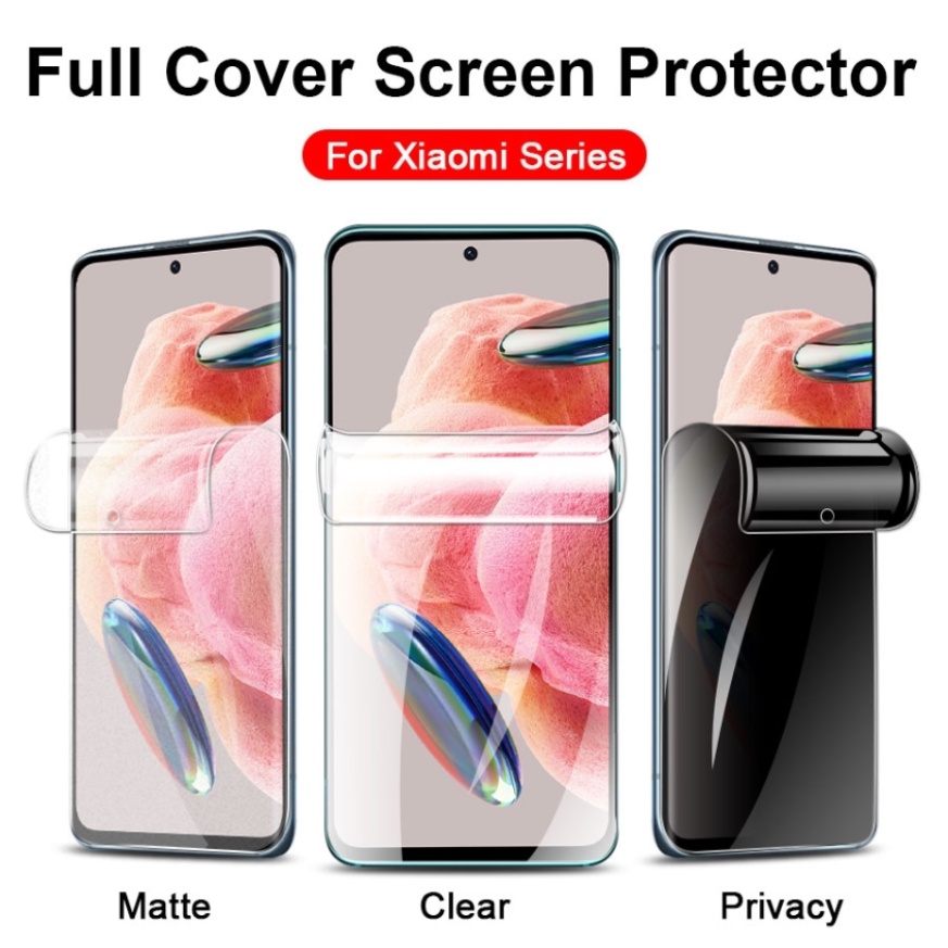 Soft Hydrogel Film Frosted Privacy Matte Screen Protector For Xiaomi Redmi Note 14 13 12s 12 Pro ...