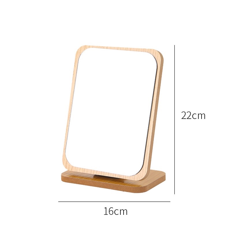 Shopware Wooden Mirror Portable Adjustable Table Desk Mirror Bathroom ...