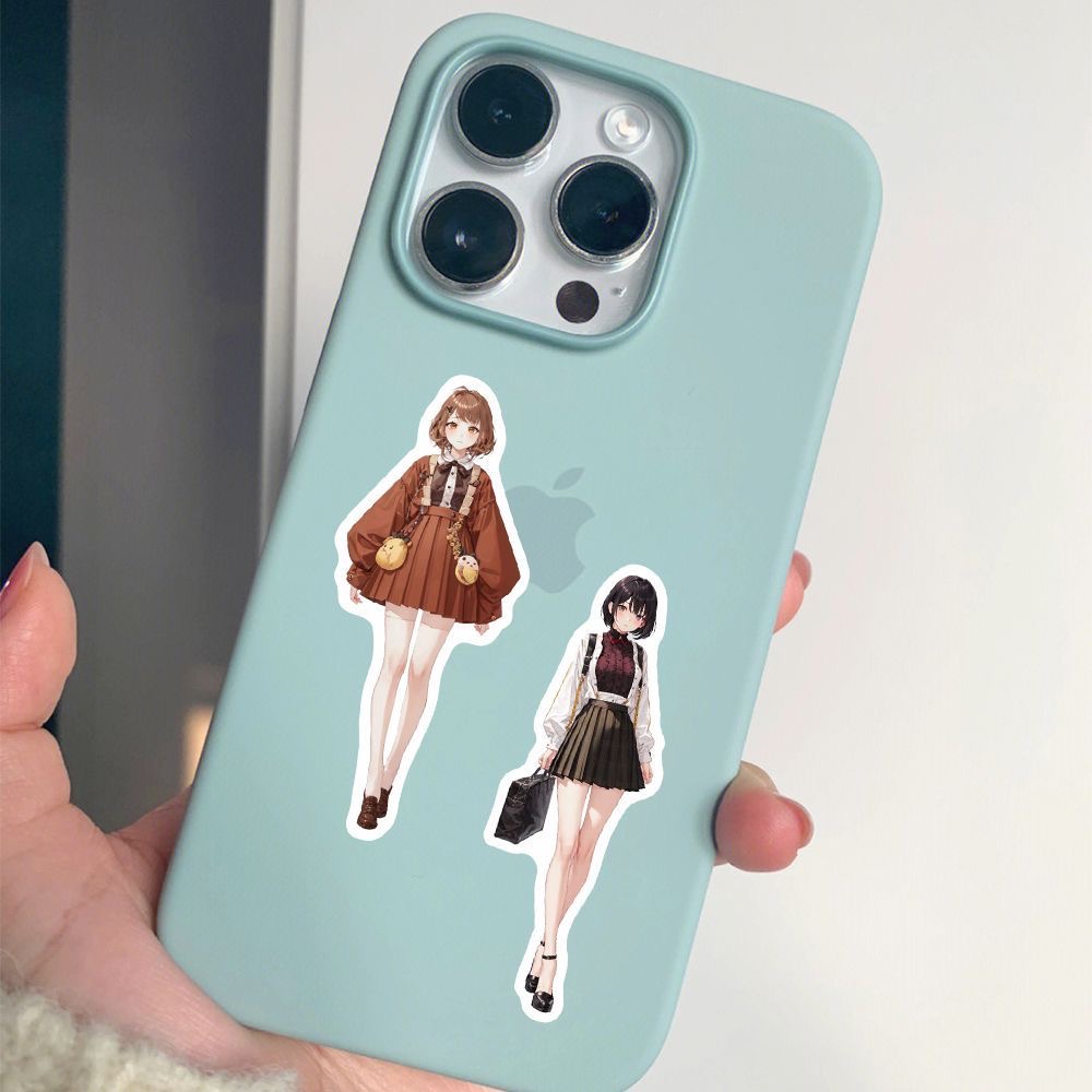 48 sweet anime girl stickers campus style JK outfit stickers Collage ...