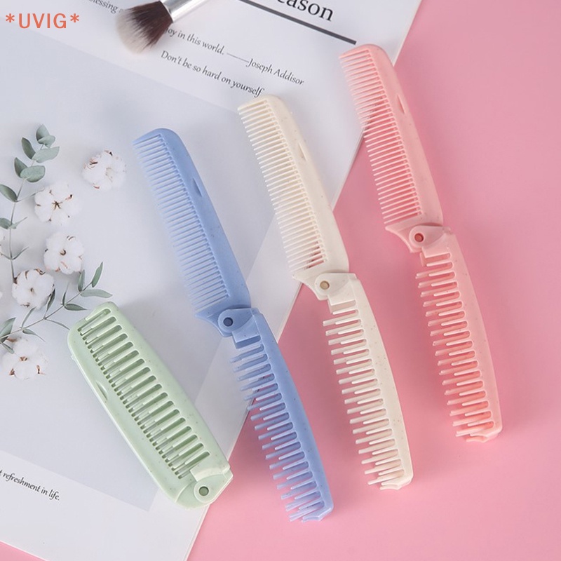 UVIG Portable Travel Foldable Hair Comb Brush Massage Hair Comb ...