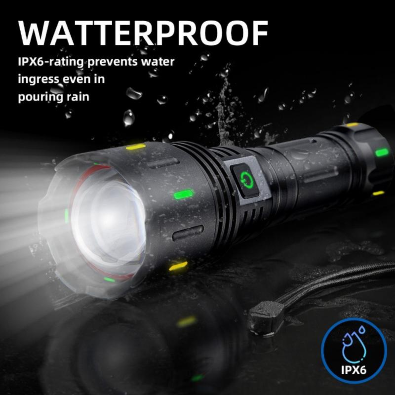 Including 26650 batteries Fluorescent Camping Flashlight Waterproof ...