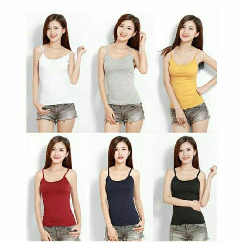 3pcs SPAGHETTI STRAP SANDO SPAG PLAIN | FITS SMALL to MED | STRETCHABLE ...