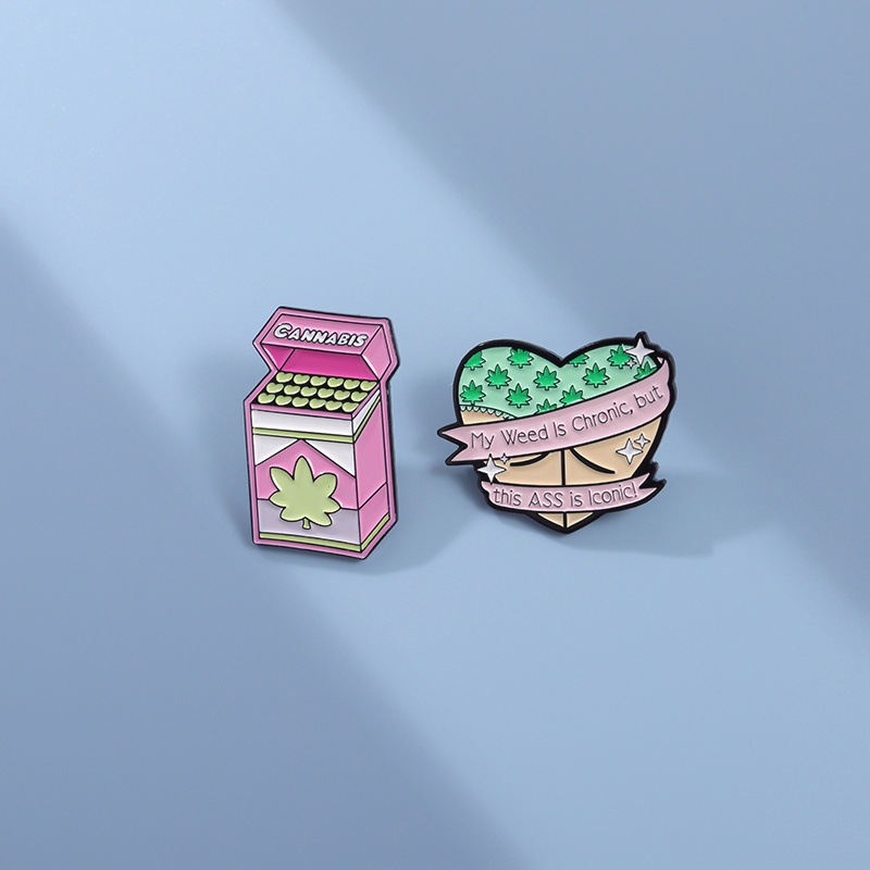 Creative Big Butt Enamel Pins Heart Shaped Brooch Big Ass Pin Cartoon ...