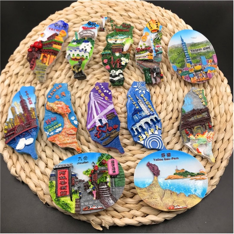 Refrigerator Magnet China Taiwan Characteristic Magnetic 3D ...