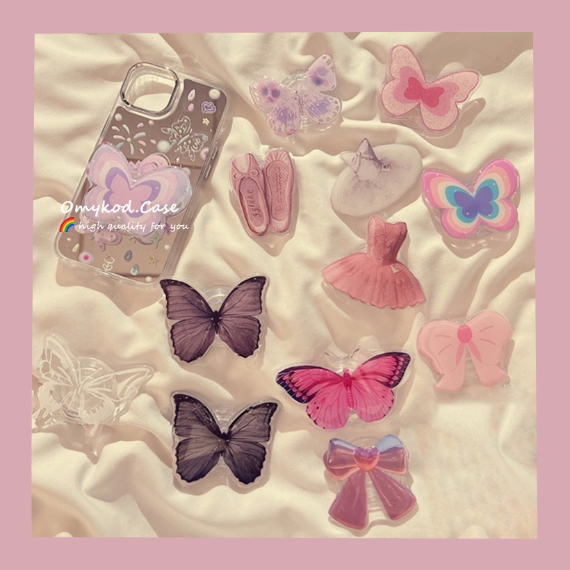 Phone Holder Ins Creative Mini Fan Butterfly Bow HolderHolding an ... Phone Holder Ins Creative Mini Fan Butterfly Bow HolderHolding an ...