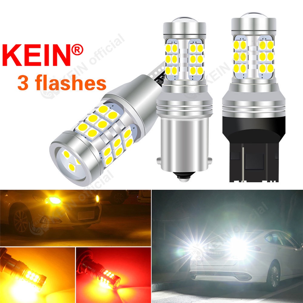 KEIN 2PCS 3Flash Strobe 3 Time T20 Reverse Light 1156 T20 7440 T15 W16W ...