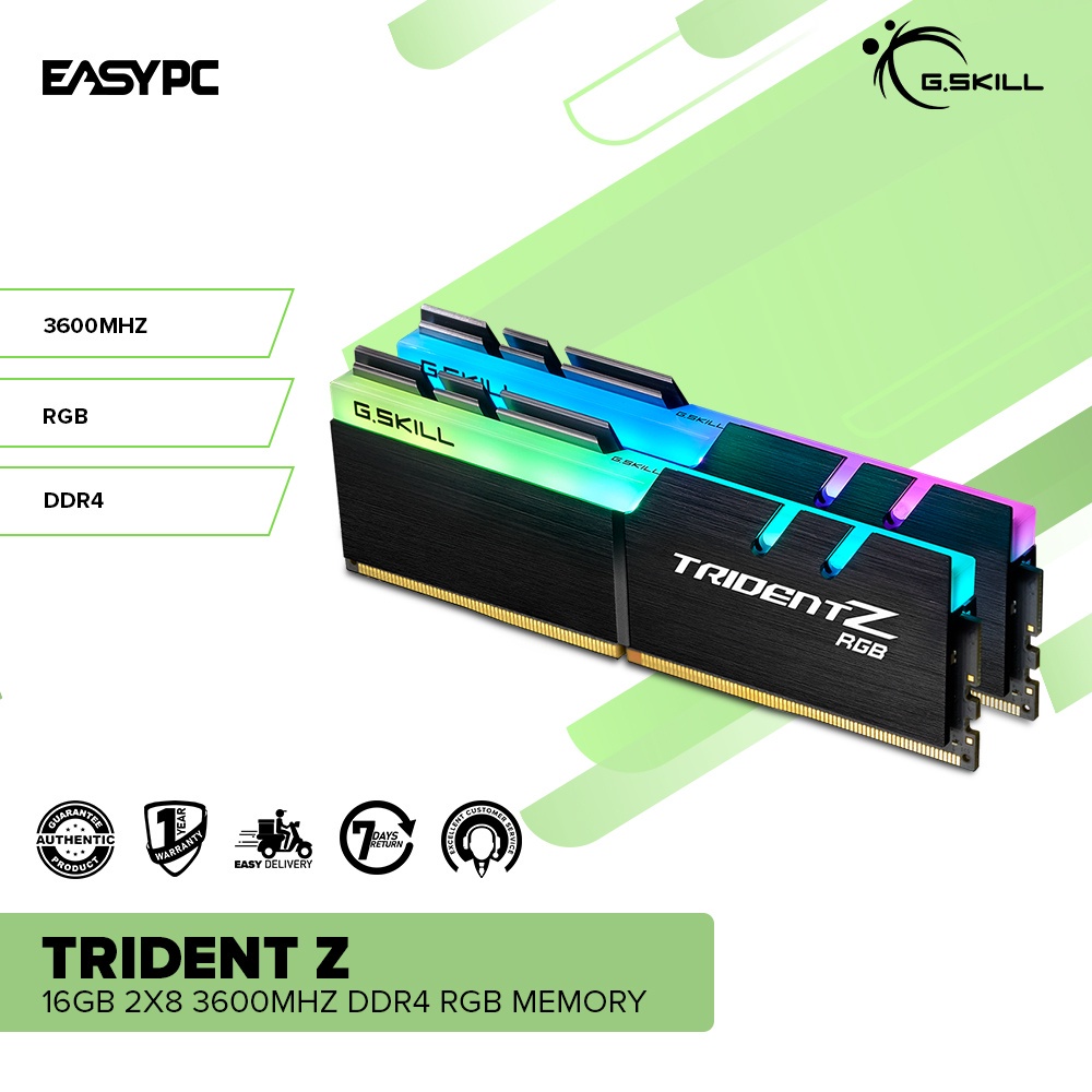 EasyPC | G.Skill Trident Z 16gb/ 32gb 3600mhz Ddr4 ram| RGB| Dual ...