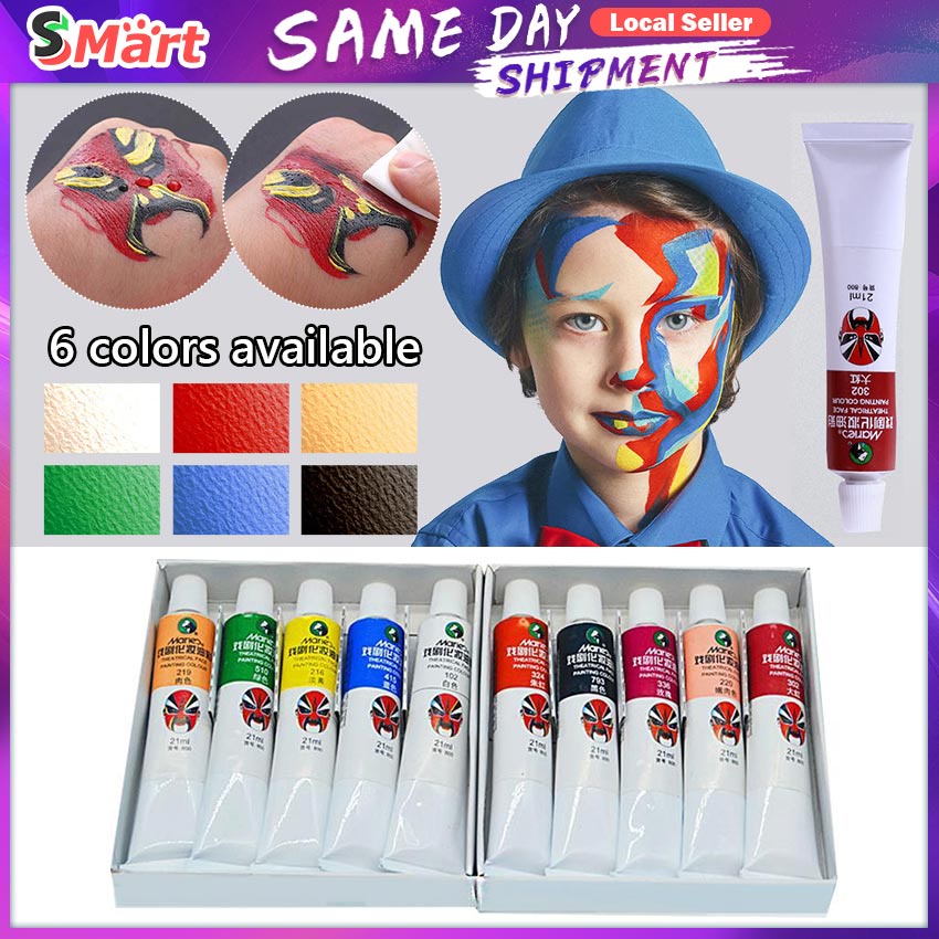 21ML Face Paint Non-Toxic Marie's Theatrical Face Oil Painting Color ...