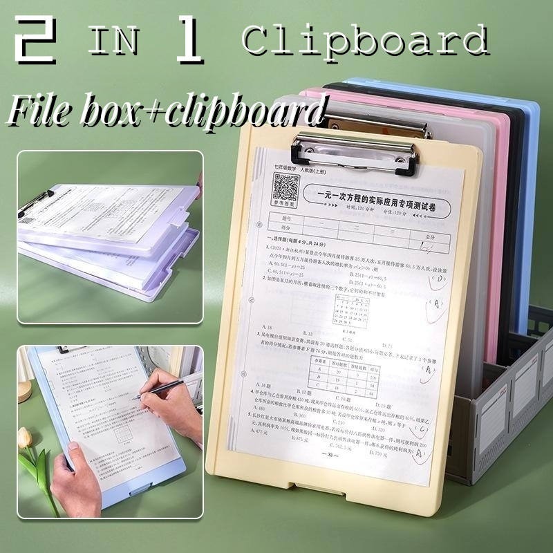 2 IN 1 Clipboard with Storage High Capacity Storage Clipboard Folder ...
