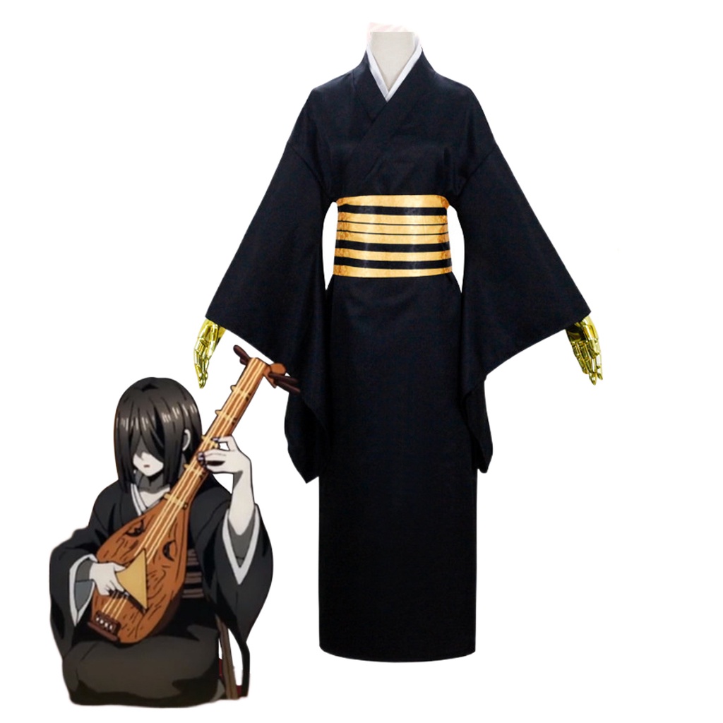 Anime Demon Slayer Nakime Cosplay Costume for Adult Women Asian Size ...