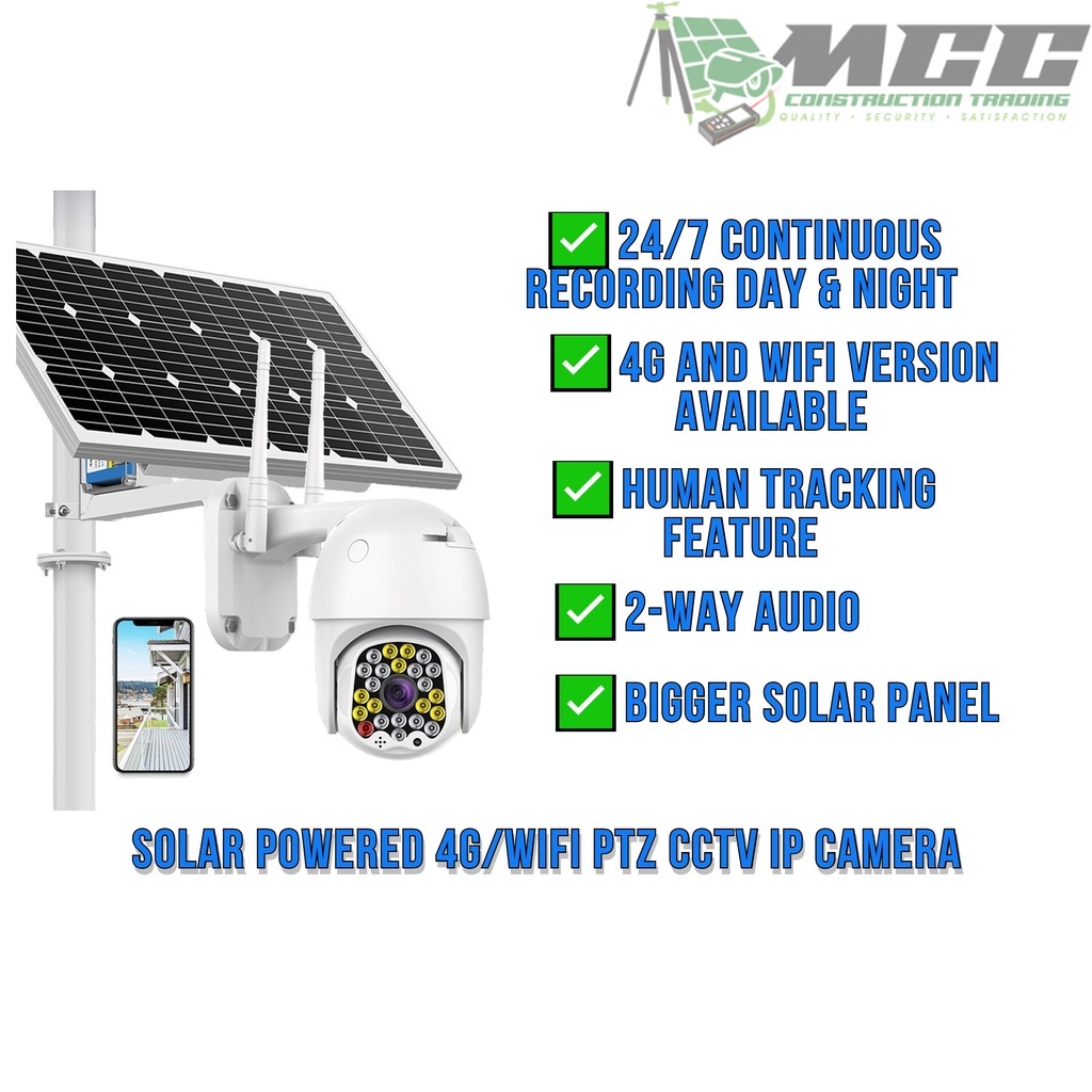 24/7 All Day Continuous Recording Outdoor Waterproof Solar Power 1080p ...