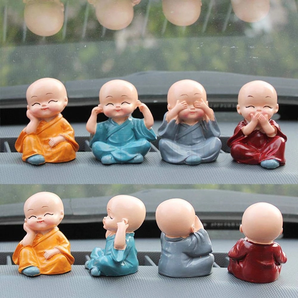 Resin Crafts Gift Lovely Little Monk Sculptures Cute Monks Buddha ...