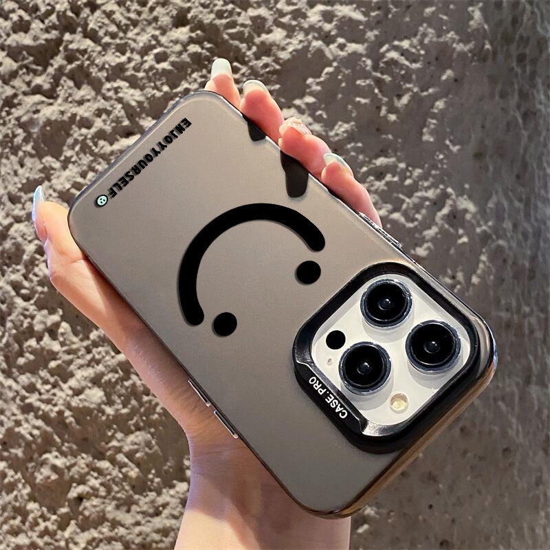 Premium matte hard casing new design simple smiley face case phone case ...