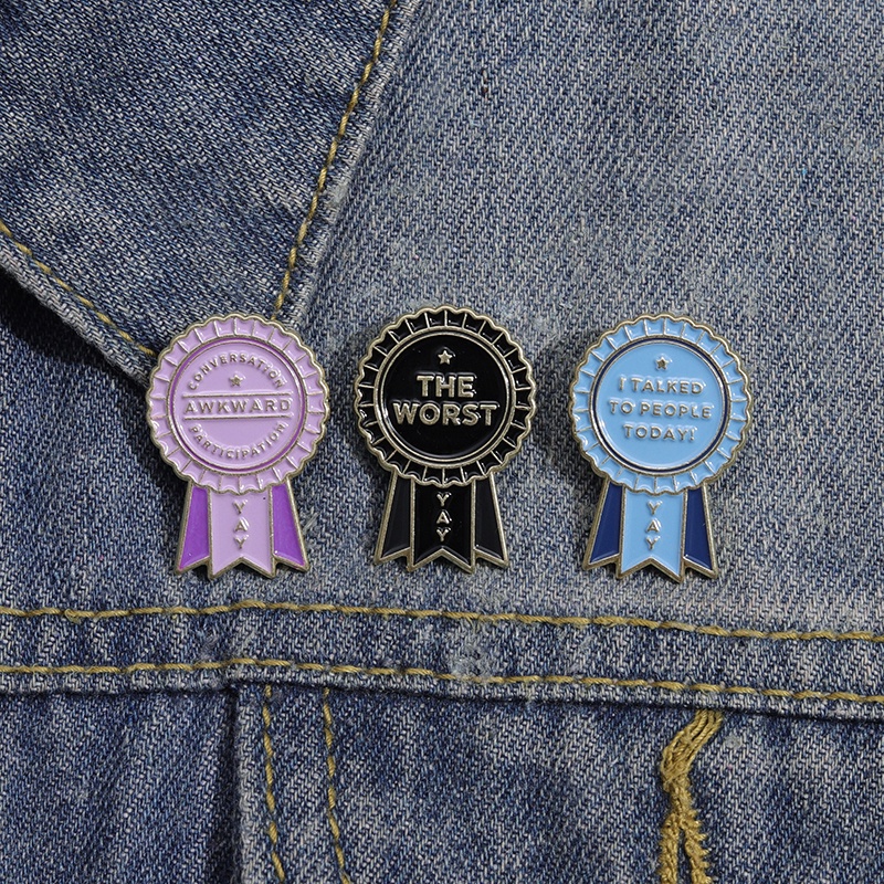 Creative Introvert Award Enamel Pins Brooches Quotes Inspirational ...