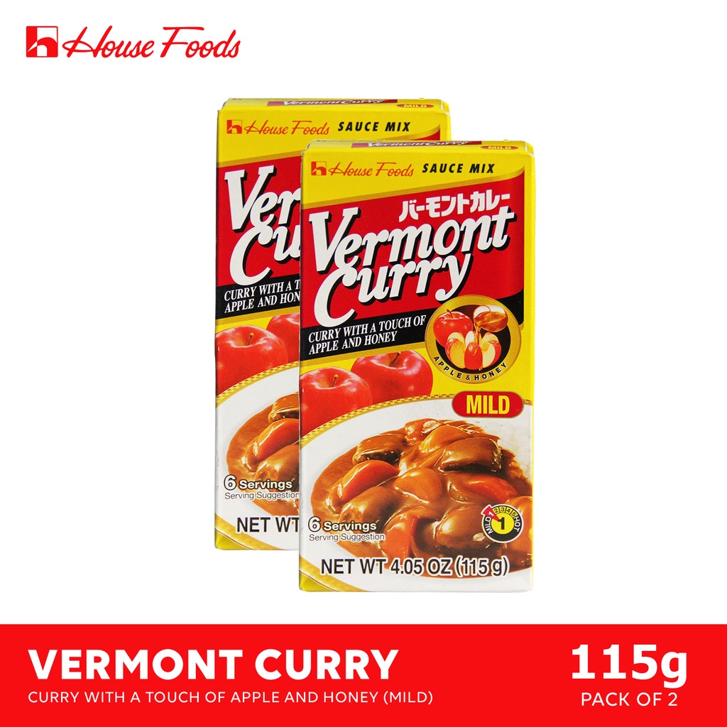 House Foods Vermont Japanese Curry Mild 115g (Bundle of 2) | Shopee ...