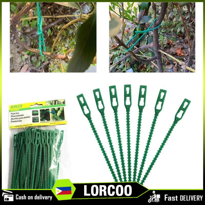 100pcs Reusable Garden Cable Ties Plant Support Shrubs Fastener Tree ...