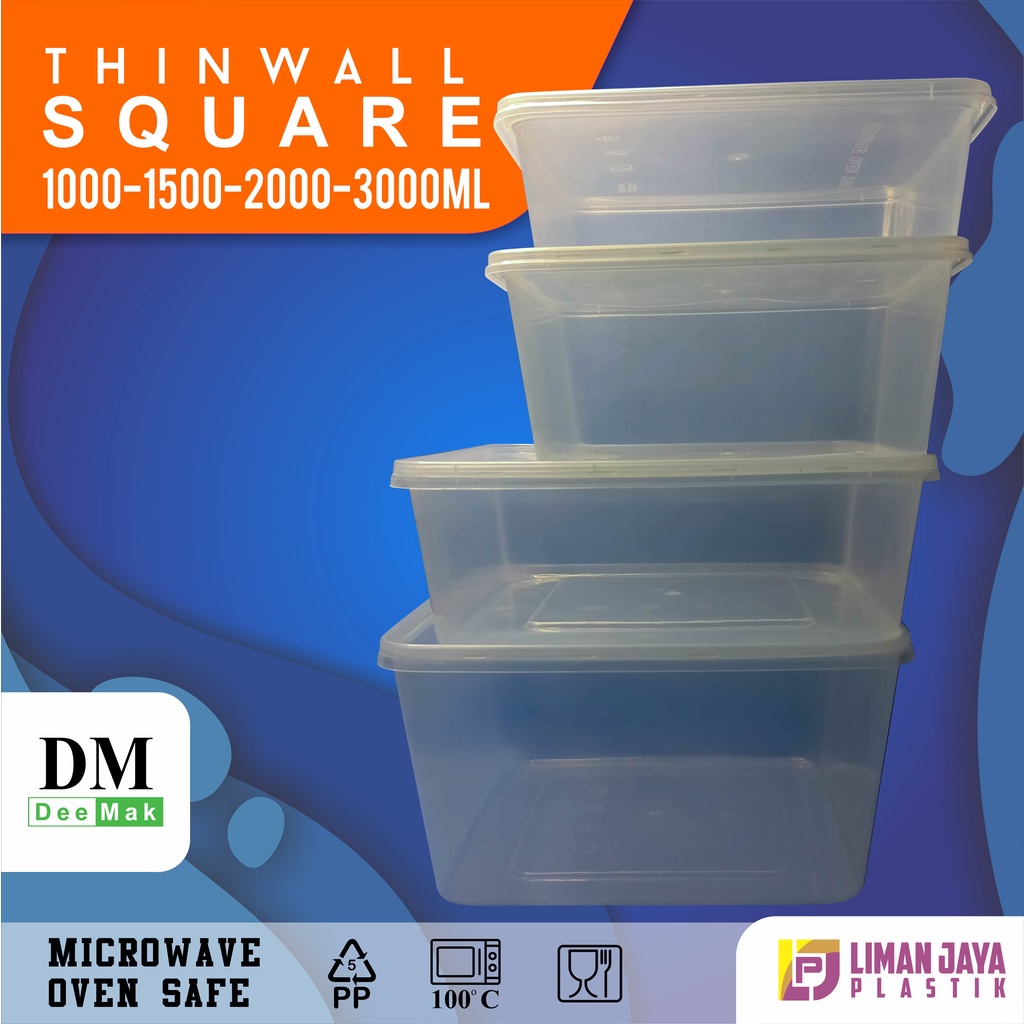 Thinwall DM SQ 1000ml-1500ml-2000ml-3000ml (1 pack contains 25 pcs ...