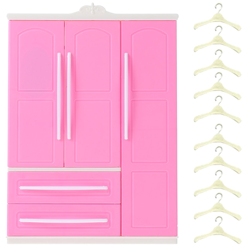 [READY STOCK] Doll Wardrobe Wooden Baby Hangers Clothes Furniture for ...