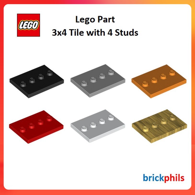 Lego Part 88646 3x4 Tile with 4 Studs | Shopee Philippines