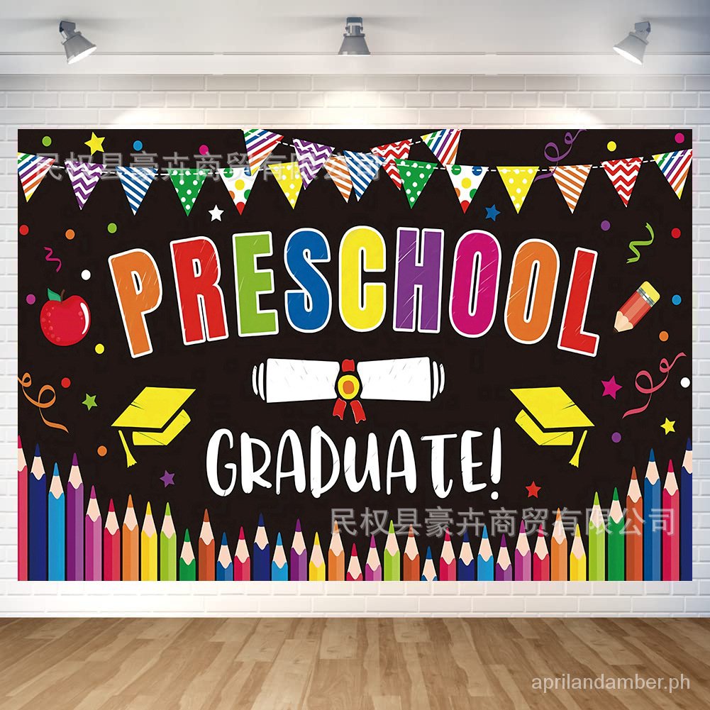 Children's Graduation Backdrop Preschool Graduation Ceremony Backdrop ...
