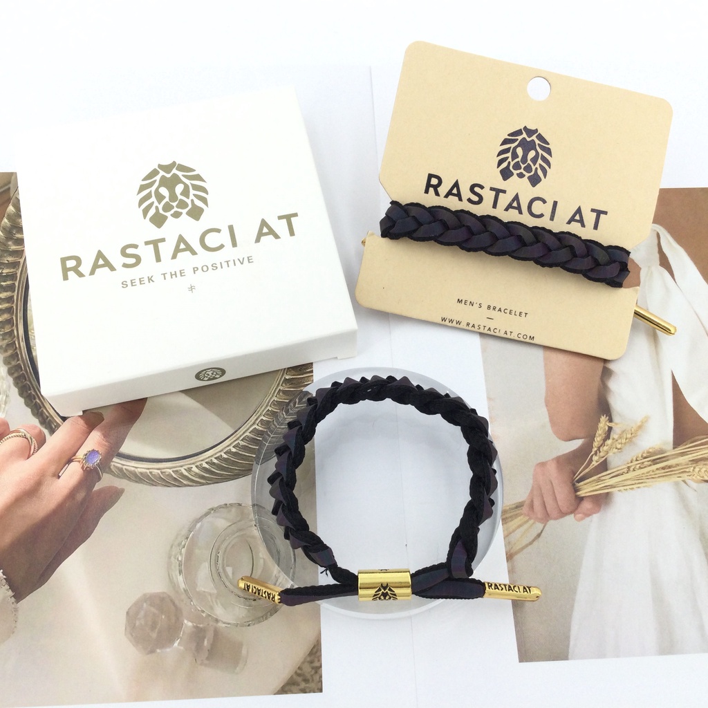 RASTAClAT Reflective Black Shining Reflective Bracelet With Premium Box ...