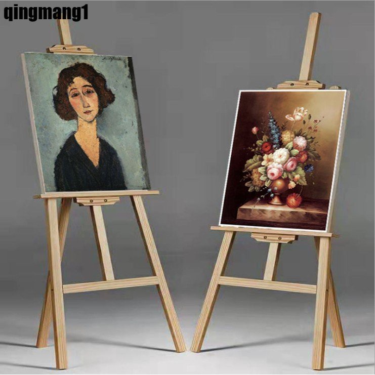 Wooden Easel Painting Display Adjustable Stand Pine Wood Frame Multiple ...