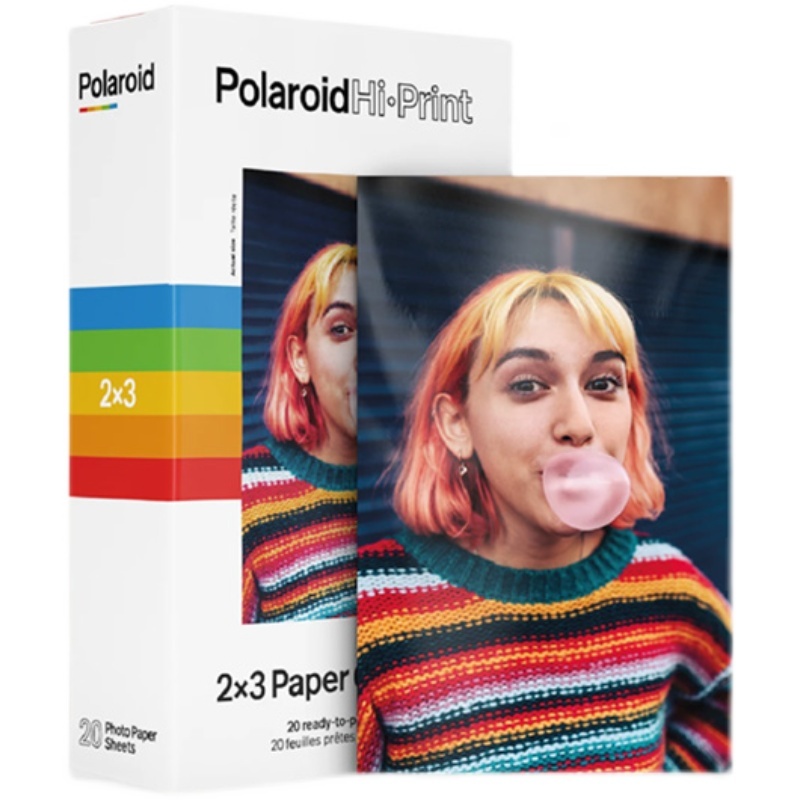 20sheets Polaroid Hi Print Photo Paper 2x3 inch adhesive stick ...