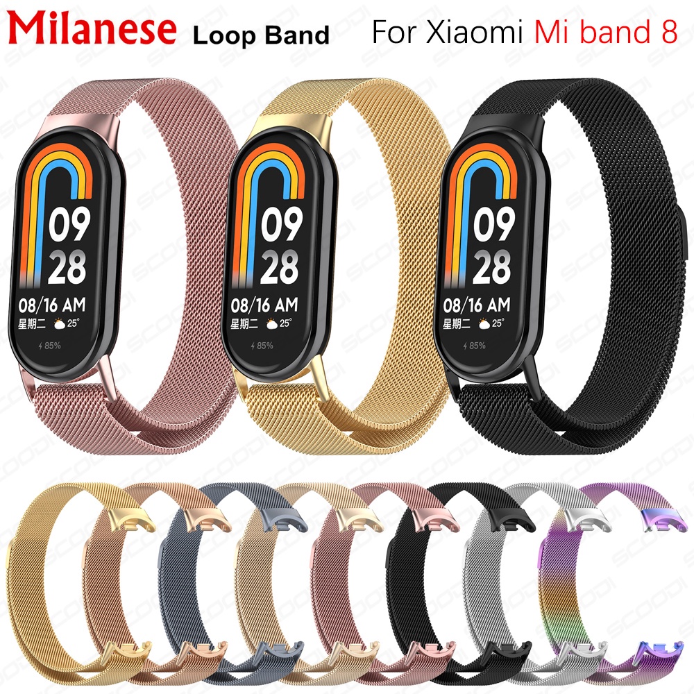 Milanese Loop Strap For Xiaomi Mi Band 10 9 8 stainless steel watch ...