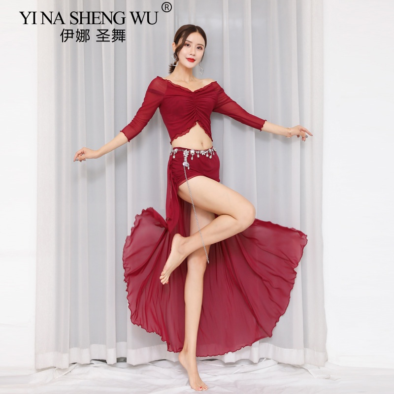 Fashion Women Belly Dance Performance Set Occupation Dance Suit Costume ...