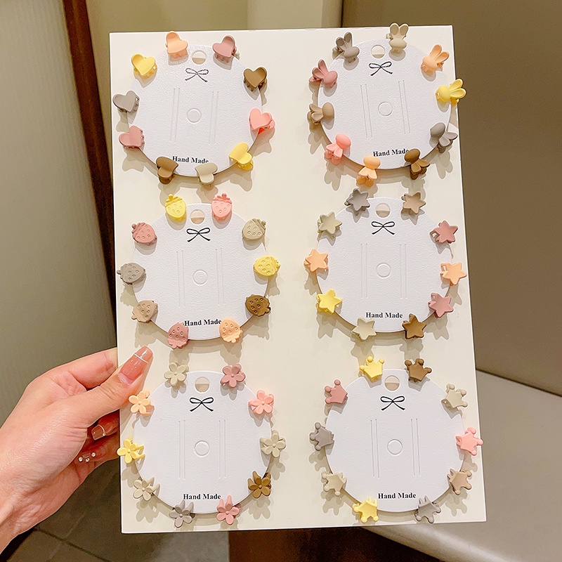 Japanese and Korean Mini Cute Oatmeal Color Clips Children's Sweet ...