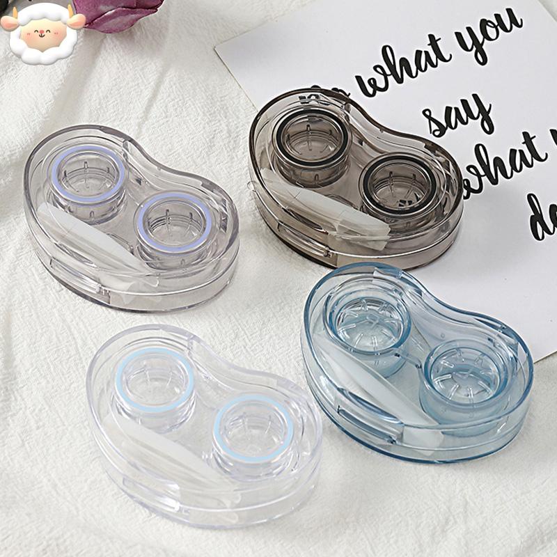 Love Shaped Contact Lens Case Portable Transparent Dual Case No Need ...