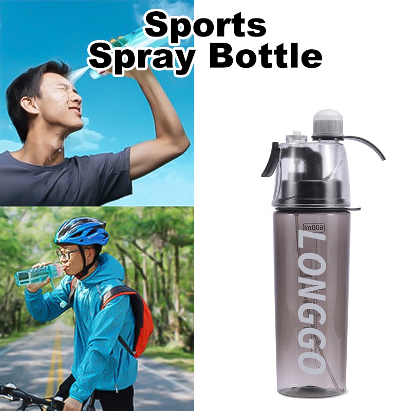 LONGGO 600ml Spray Cool Summer Sport Water Bottle for Bike Tumbler ...
