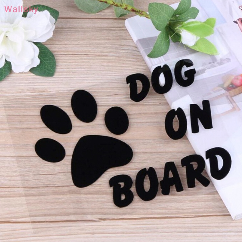 Wallsky> Baby Pet Dog on Board Car Stylish Car Stickers Reflective ...