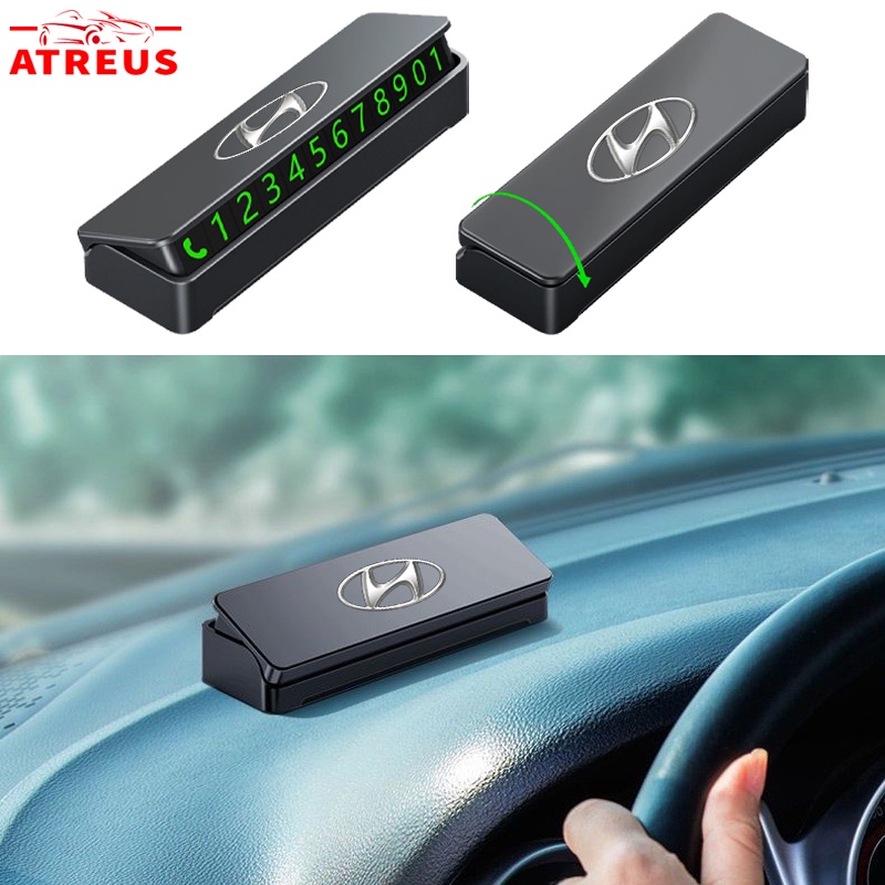 Hyundai Car Temporary Parking Card Luminous Phone Number Card Plate ...