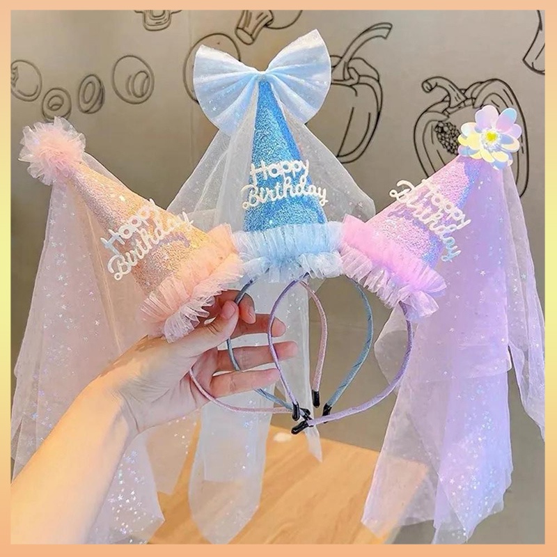 Birthday Hat Girl Happy Birthday Cute Decoration Party Cap Ins Non ...