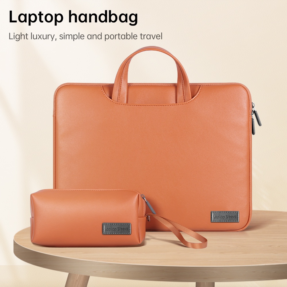 Laptop Case Shoulder bag Soft Leather for notebook macbook handBag ...