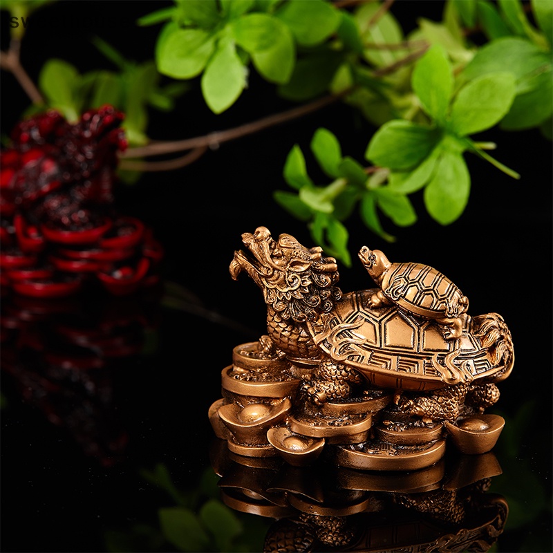 Sweethouse Feng Shui Dragon Lucky Chinese Turtle Tortoise Craft Statue ...
