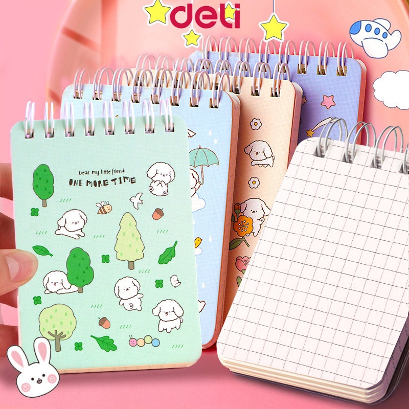 Deli A7 Spiral Notebook 100 Sheets School Supplies L98100 | Shopee ...