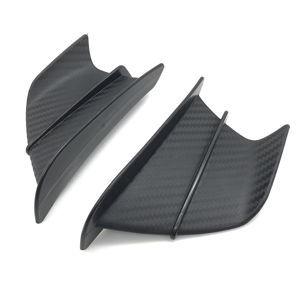 A Pair Universal Carbon Fibre Fixed Fairing Motorcycle Winglets Wind ...