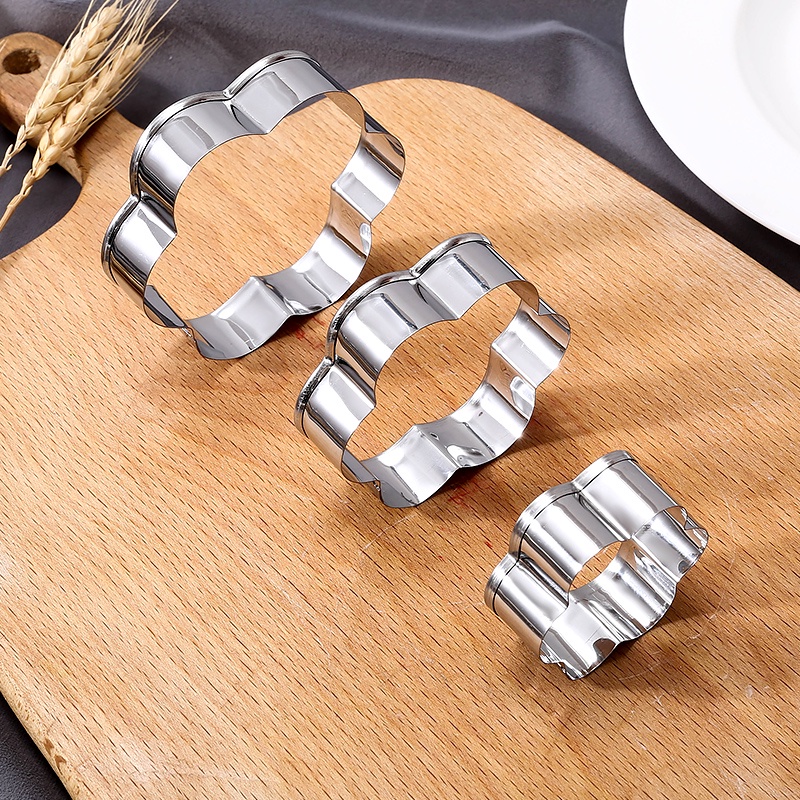 3Pcs Metal Cookie Cutter Geometric Forms for Cookies Set Easy Press ...