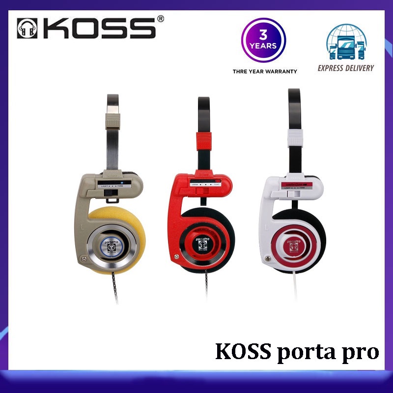 KOSS porta pro Gauss PPP Earphones Black Blue Subwoofer Headset Wired ...