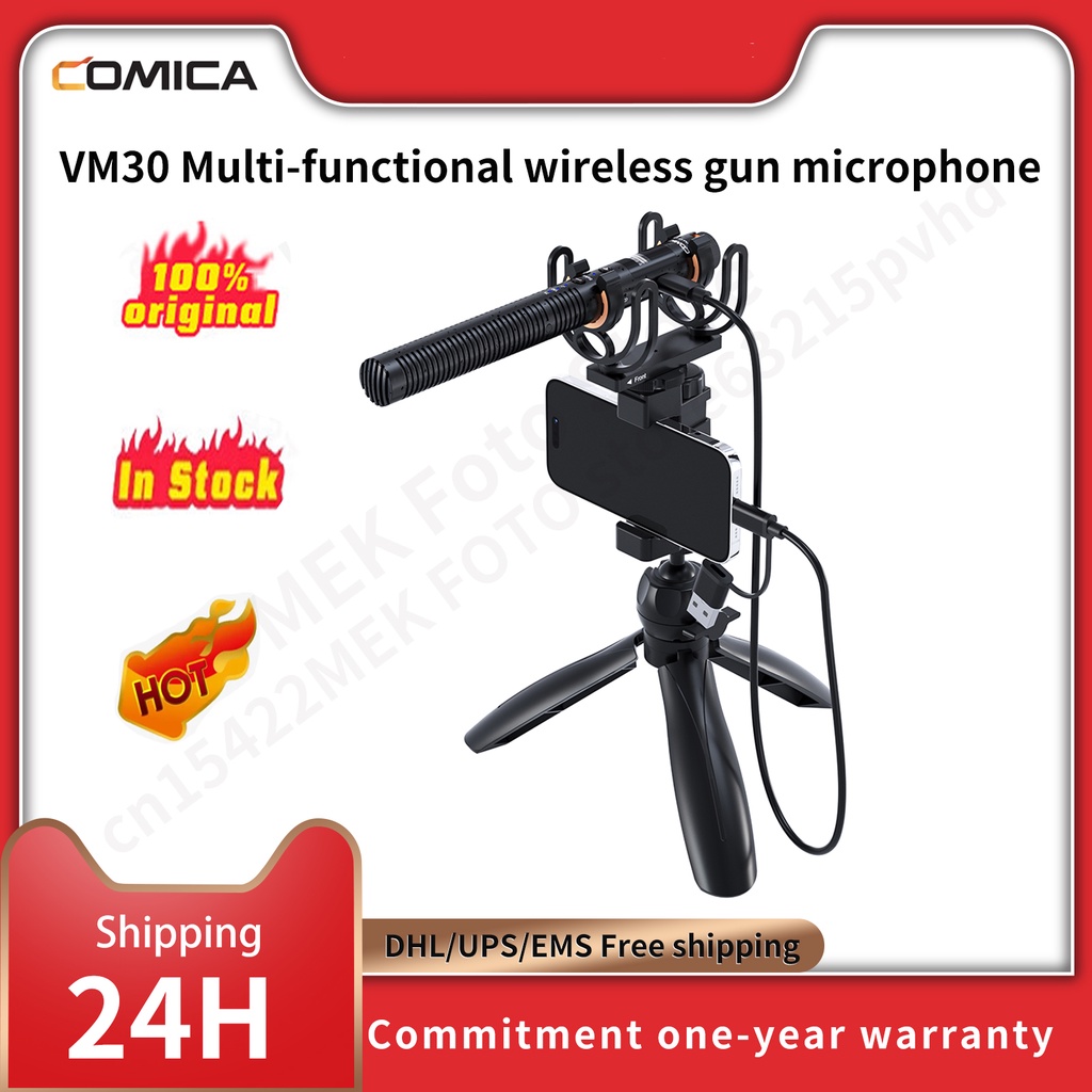 【IN STOCK】COMICA VM30 Multi-functional wireless gun microphone microphone noise reduction mobile ...