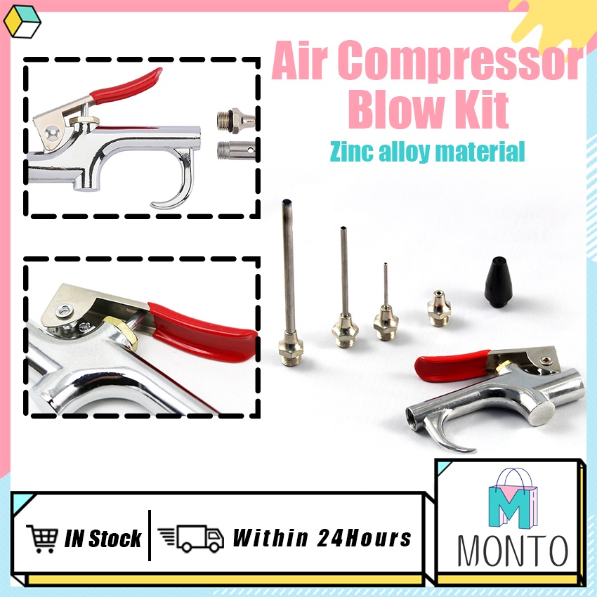 5PCs/Set Nozzles Inflation Needle Spray Blower Gun Tool Air Compressor Blow Kit | Shopee Philippines