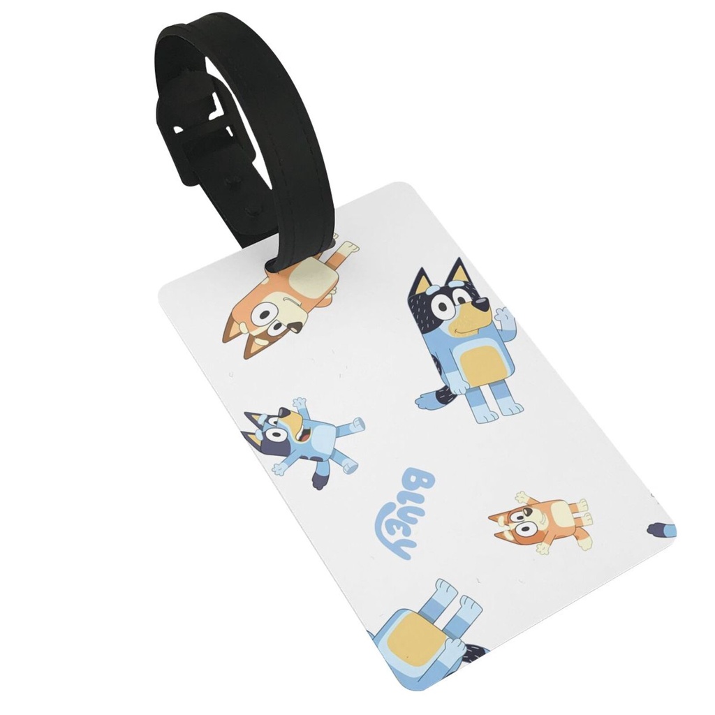 Bluey Luggage Tag Suitcase Name ID Card Labels Identifiers PVC Baggage ...