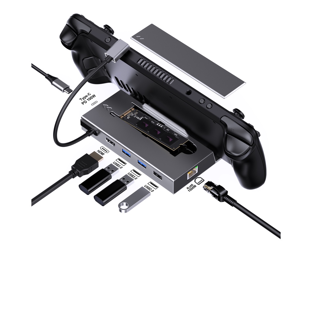 Steam Deck Dock Docking Station 7-in-1 Multifunctional Portable Dock ...